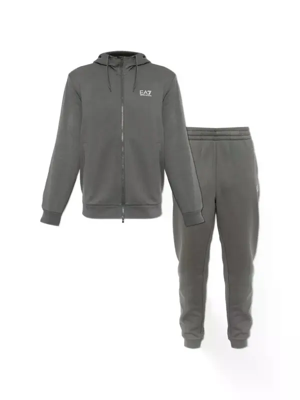 EA7 Logo-print Tracksuit - Grey