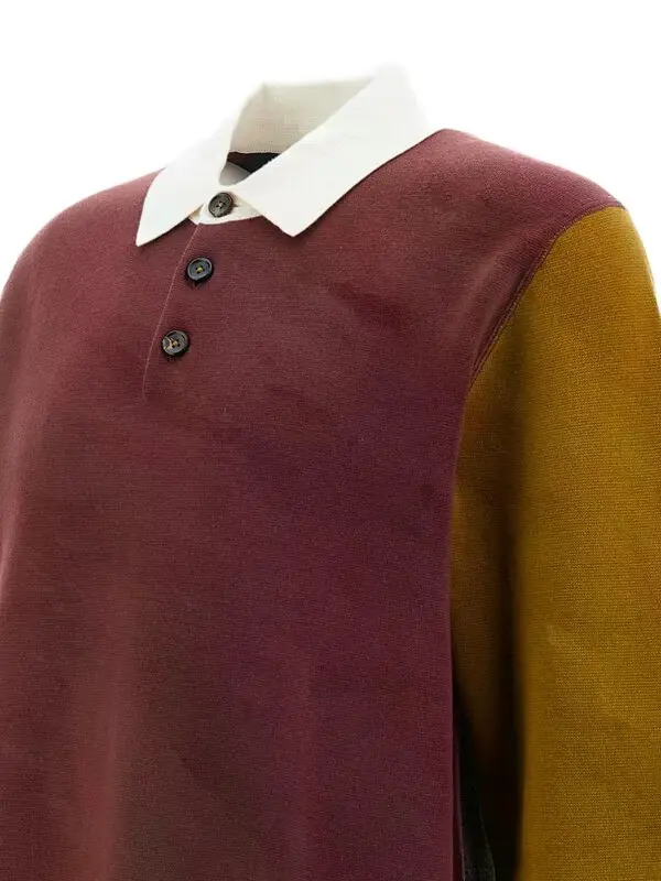 Paul Smith Colour-block Polo Sweater - Red