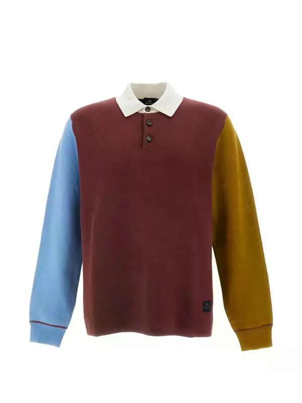 Paul Smith Colour-block Polo Sweater - Red