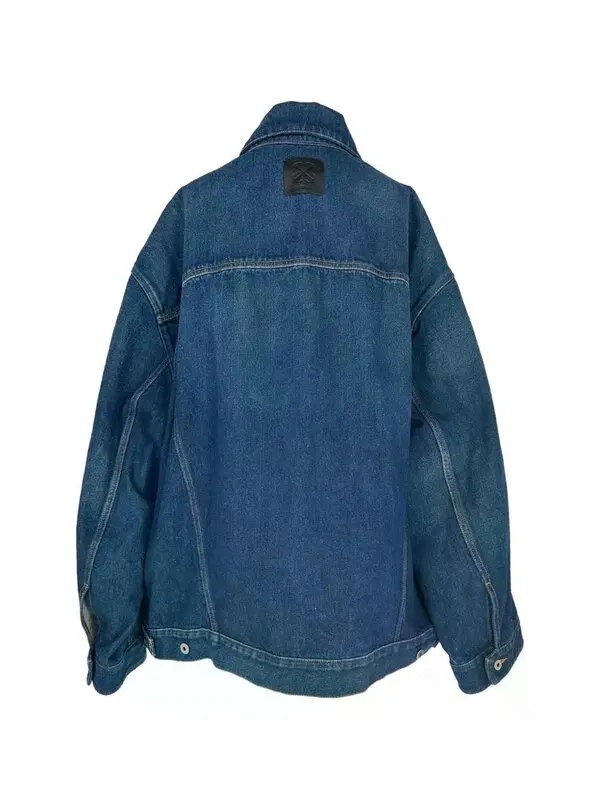 Off-White Arrow-patched Oversized Denim Jacket