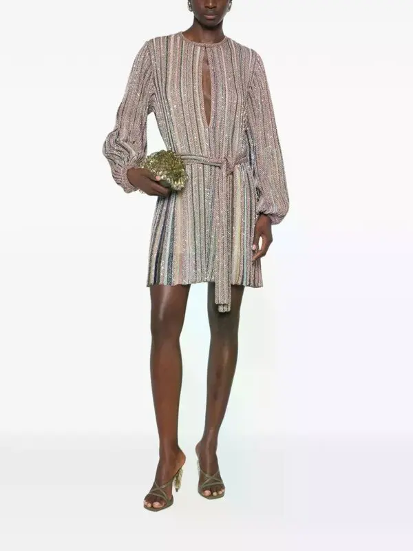 Missoni Short Dress With V-neck And Belt