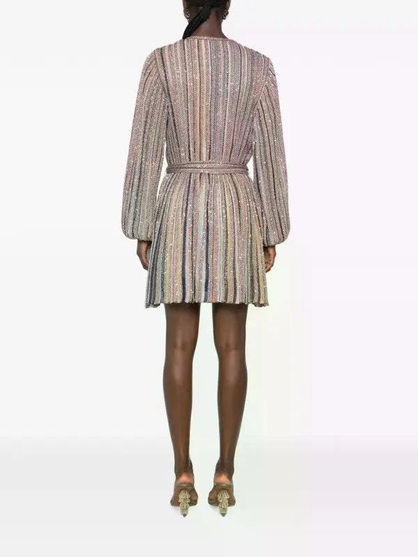Missoni Short Dress With V-neck And Belt