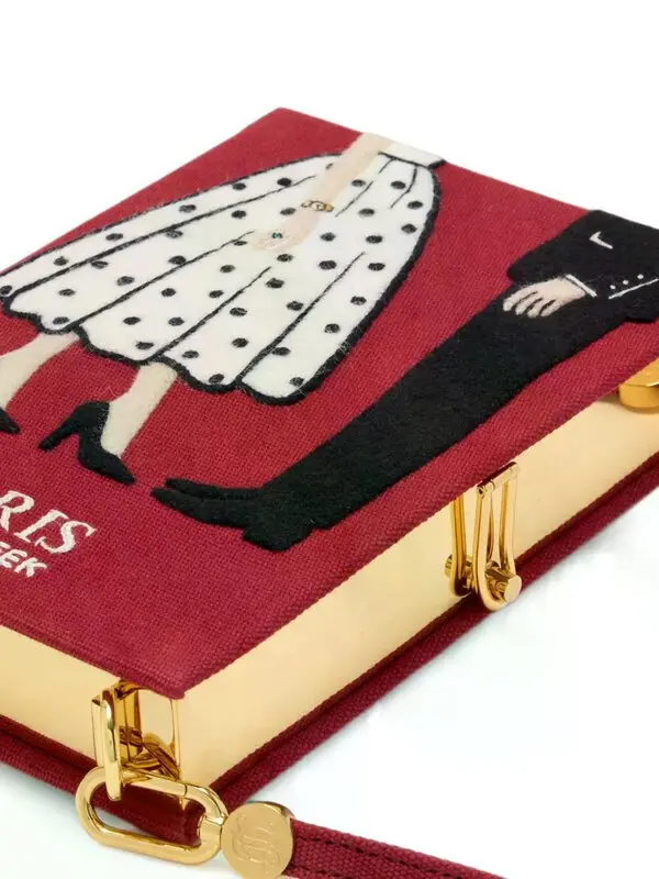 OLYMPIA LE-TAN Paris Style Week Embroidered Clutch Bag - Red