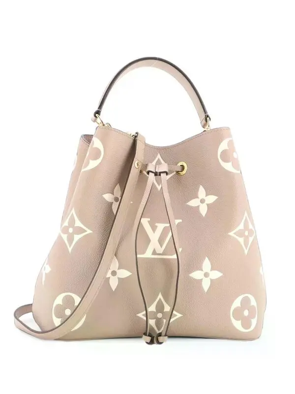 LOUIS VUITTON Neonoe Handbag Bicolor Monogram Empreinte Giant Mm Bucket Bag - Grey