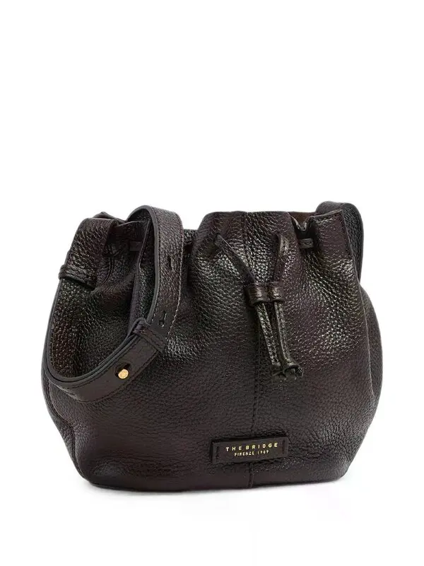 THE BRIDGE Pebbled Leather Bucket Bag