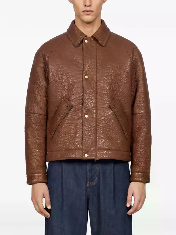 SALVATORE SANTORO Crinkled Leather Jacket