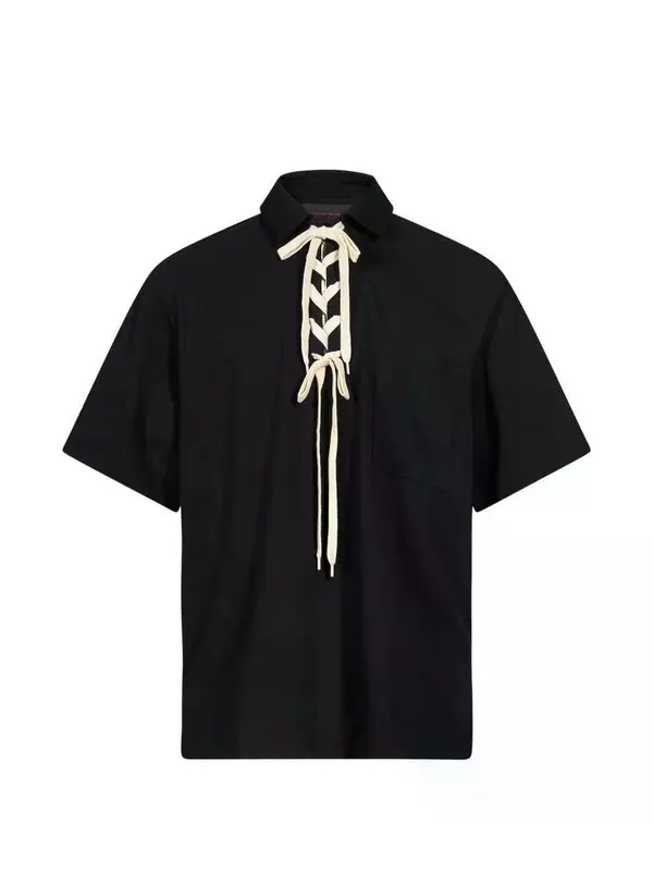 Simone Rocha Lace-up Polo Shirt