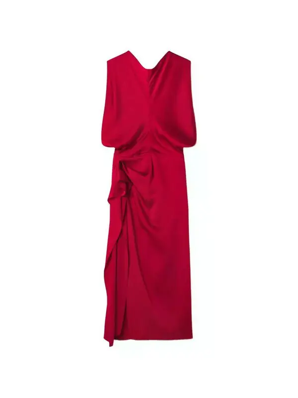 LANVIN Ruffled Draped Midi Dress