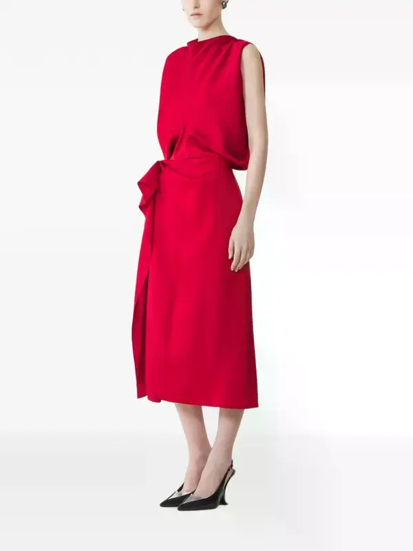 LANVIN Ruffled Draped Midi Dress