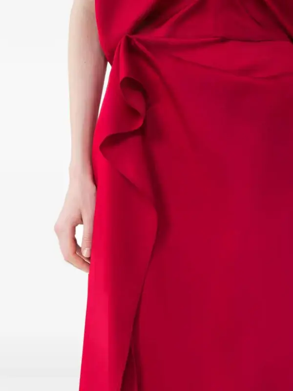 LANVIN Ruffled Draped Midi Dress