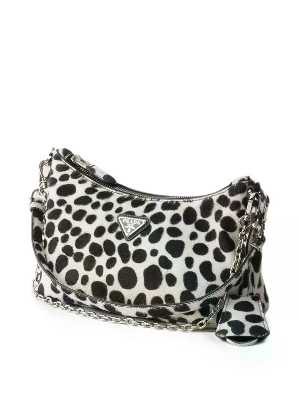 Prada Printed Calf Hair Mini-bag - White