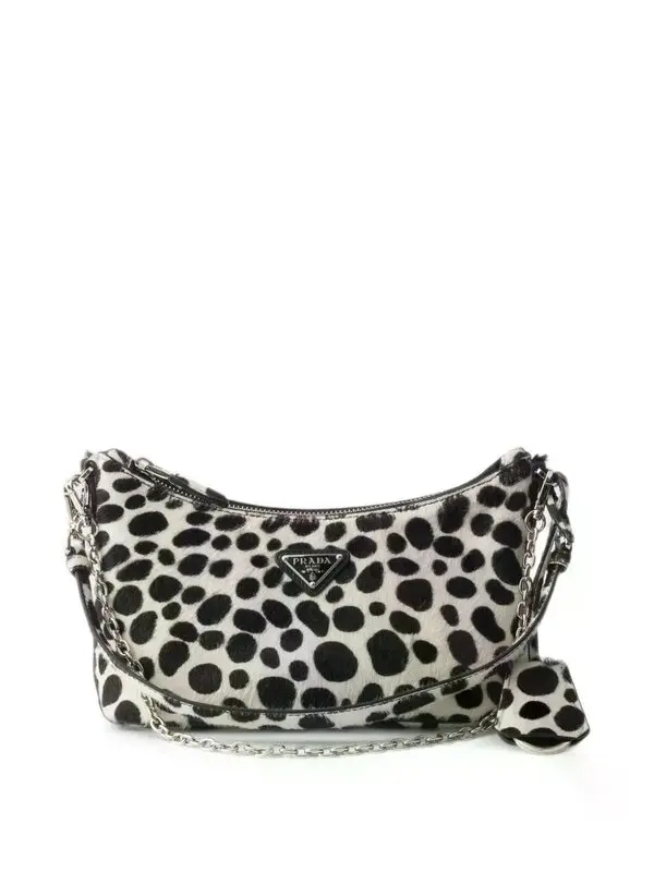Prada Printed Calf Hair Mini-bag - White