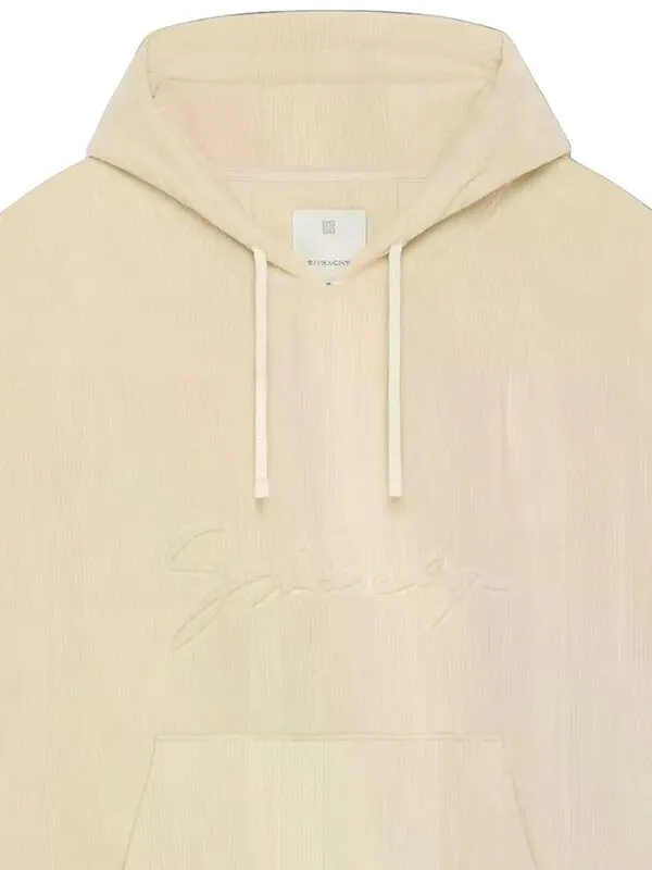 Givenchy Hoodie In Velvet - Neutrals
