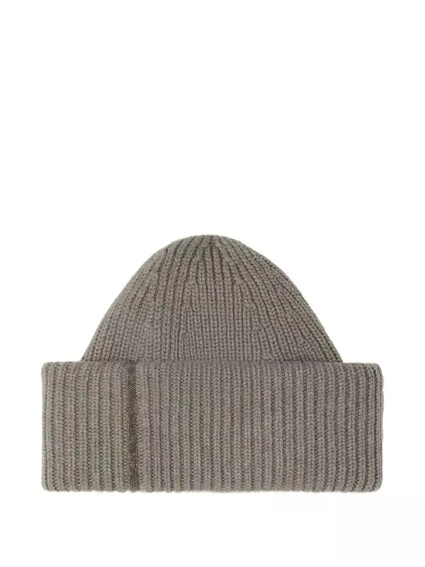 Fabiana Filippi Ribbed-knit Beanie Hat - Grey