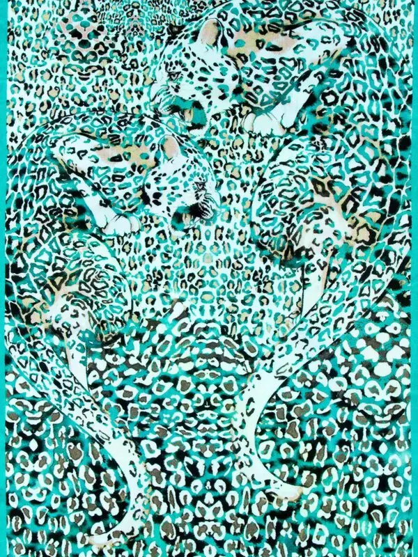 Roberto Cavalli Leopard-print Beach Towel
