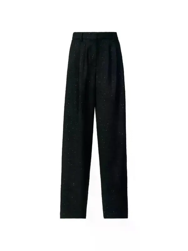 Fabiana Filippi Sequin-embellished Pleated Trousers - Black