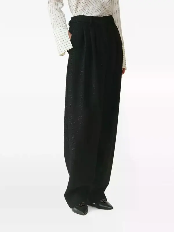 Fabiana Filippi Sequin-embellished Pleated Trousers