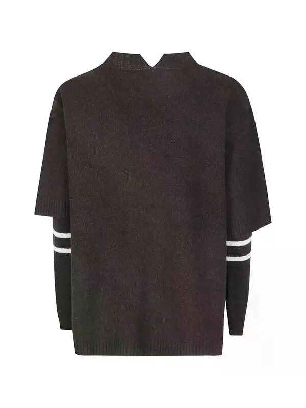 Sibel Saral Layered-sleeve Crew-neck Sweater