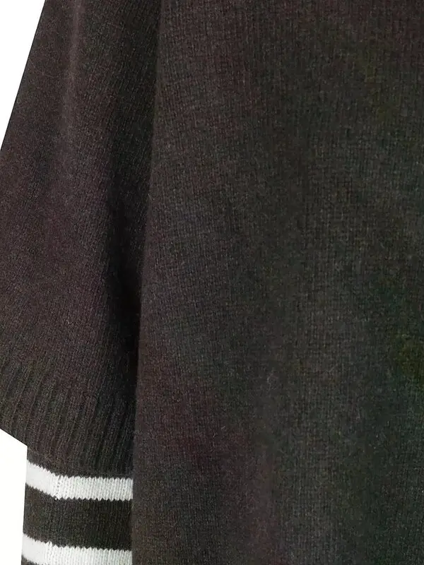 Sibel Saral Layered-sleeve Crew-neck Sweater