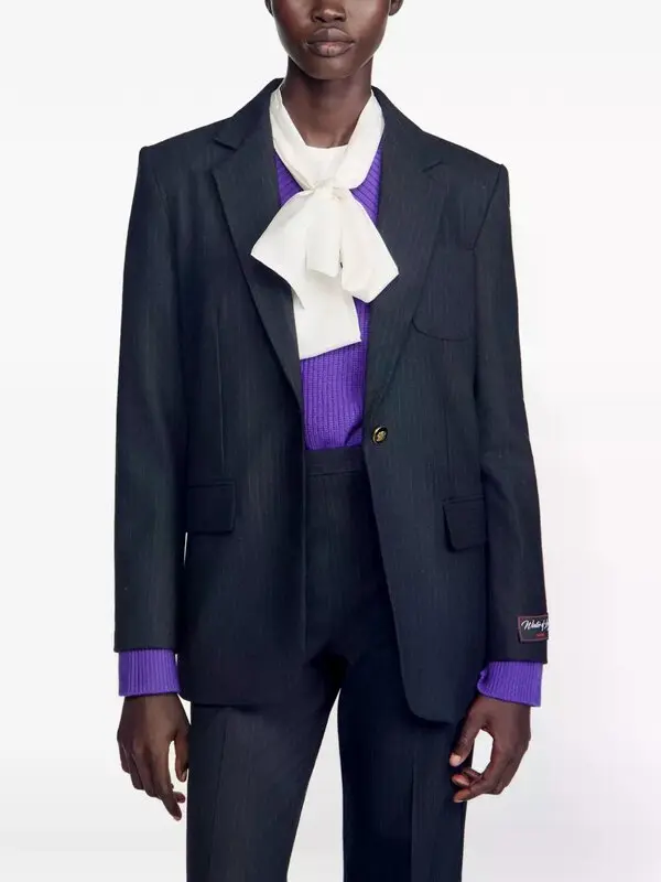 Sandro Striped Single-breasted Blazer