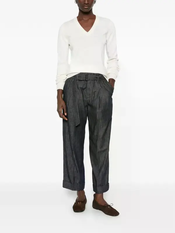 Brunello Cucinelli V-neck Long-sleeve Sweater