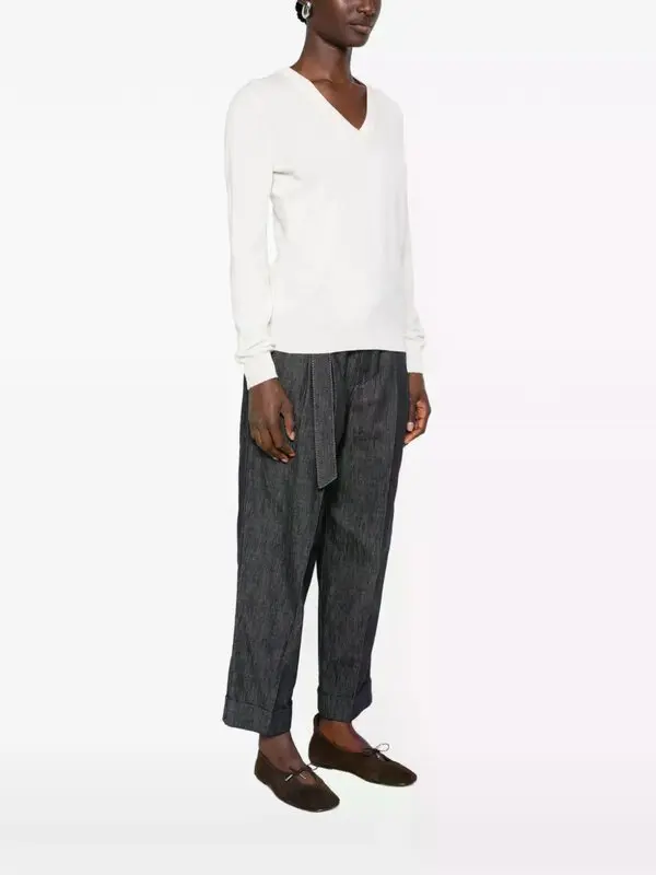 Brunello Cucinelli V-neck Long-sleeve Sweater