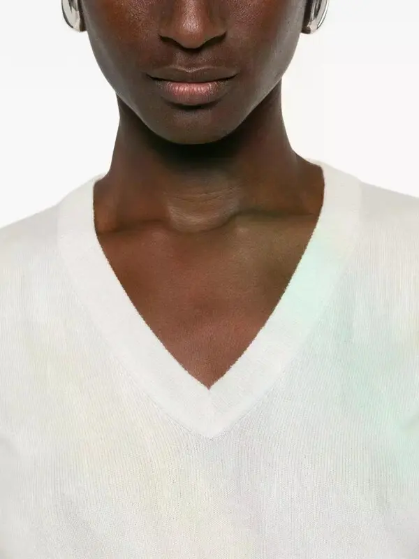 Brunello Cucinelli V-neck Long-sleeve Sweater