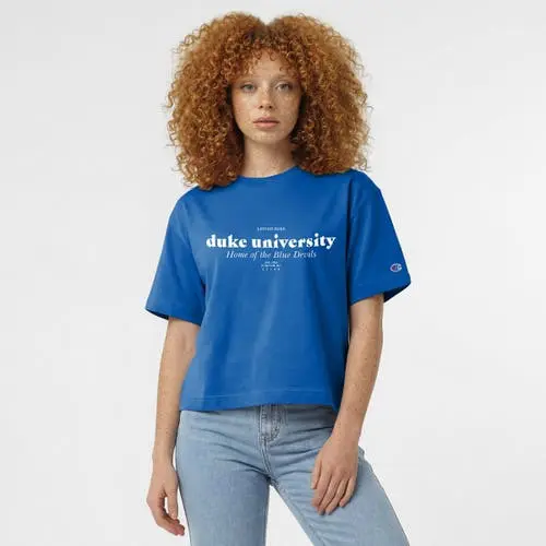 Champion Duke Blue Devils Home Wordmark T-shirt - Royal