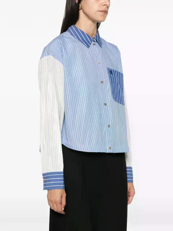 Essentiel Antwerp Kozef Striped Cropped Shirt