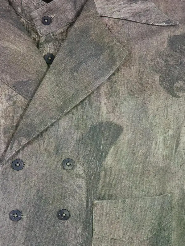 ZIGGY CHEN Double-breasted Layered-effect Shirt