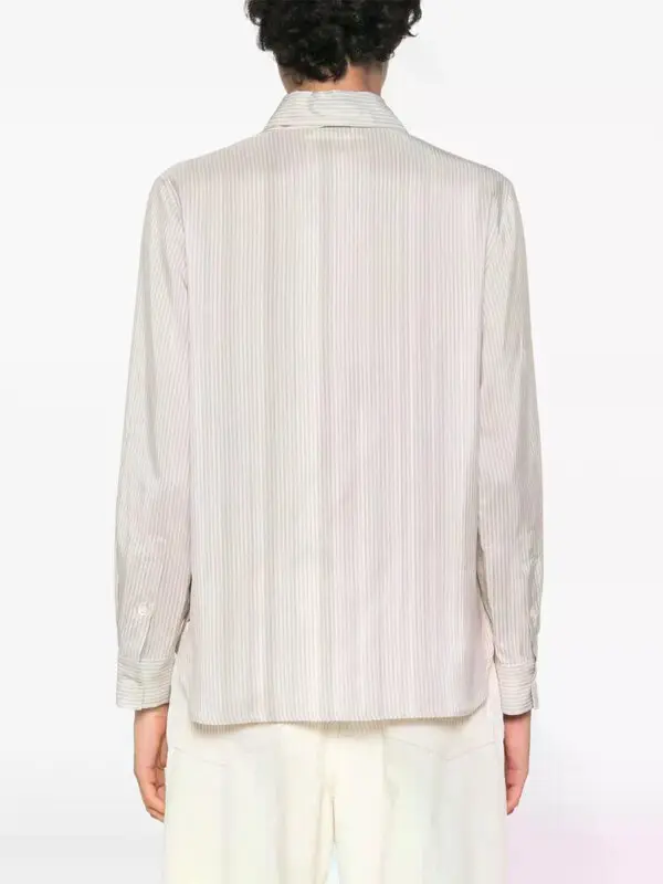 Peserico Striped Pussy-bow Shirt