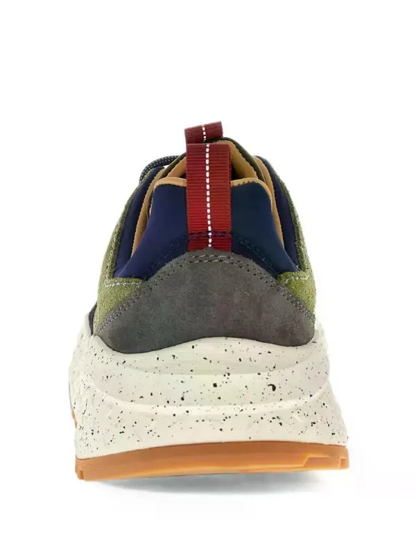 FLOWER MOUNTAIN Sanchia Uni Suede Panelled Sneakers - Green