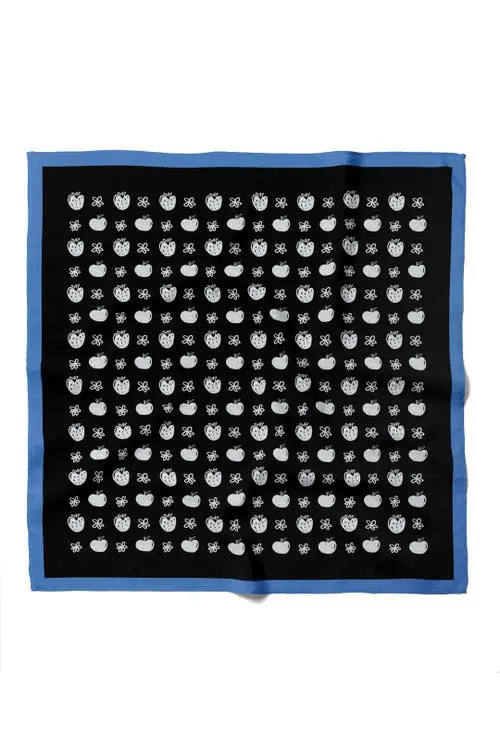 CENTINELLE Tiny Fruits Cotton Bandana - Black