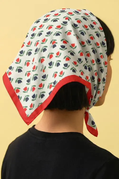 CENTINELLE Tulip Cotton Bandana - Red