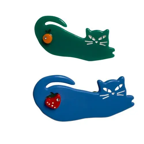 CENTINELLE Fruit Cats Hair Clip Duo - Multicolor