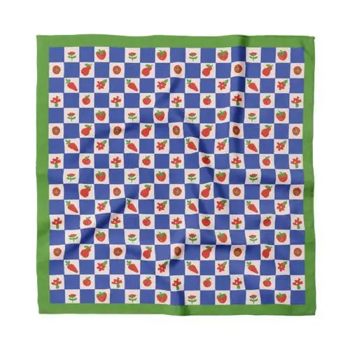CENTINELLE Checkers Cotton Bandana - Blue