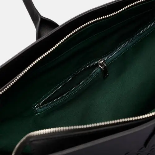 MARC NOLAN Woven Calfskin Leather Weekender