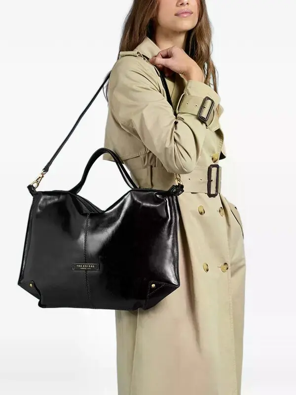 THE BRIDGE Logo-plaque Leather Tote Bag