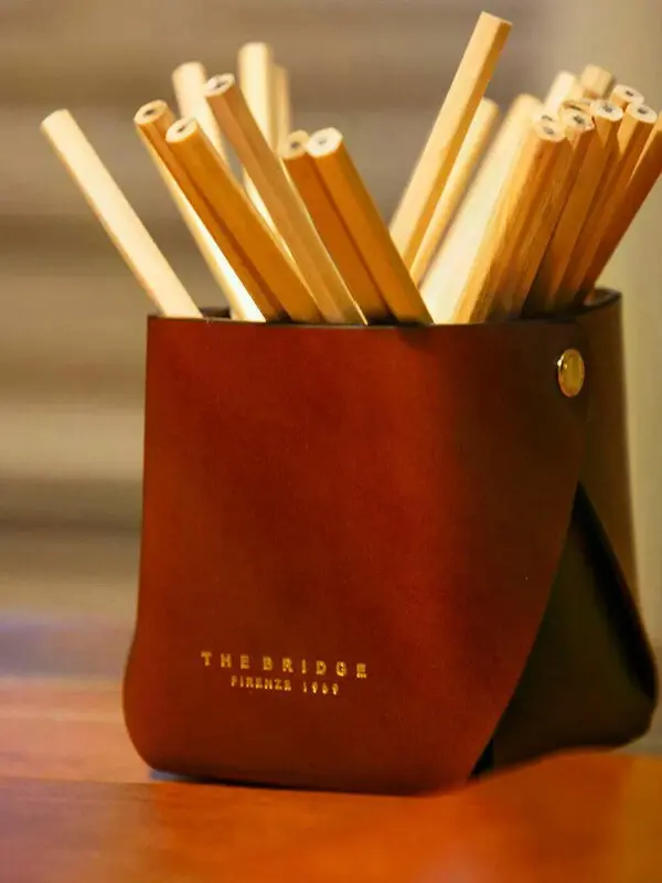 THE BRIDGE Logo-print Leather Pen Holder