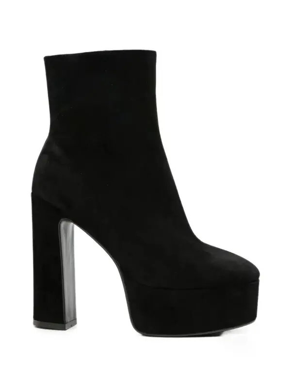 Lola Cruz Leste Platform Ankle Boots - Black