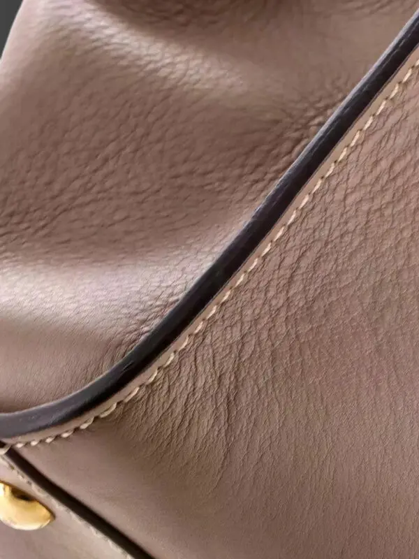 Fendi Peekaboo Bag Leather With Tortoise Detail Regular Shoulder Bag - Neutrals