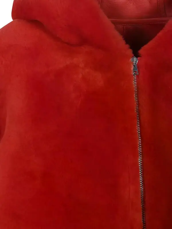 YVES SALOMON Hooded Shearling Jacket