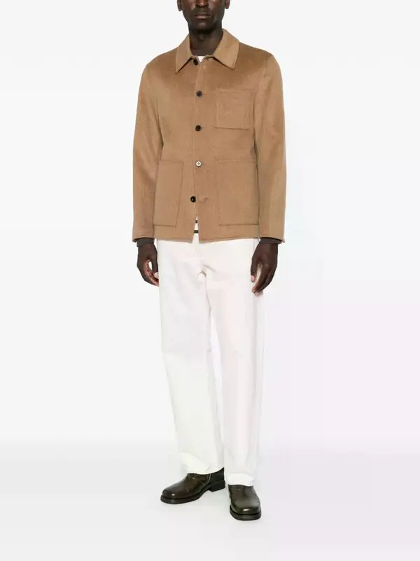 AMARANTO Button-up Patch-pocket Jacket