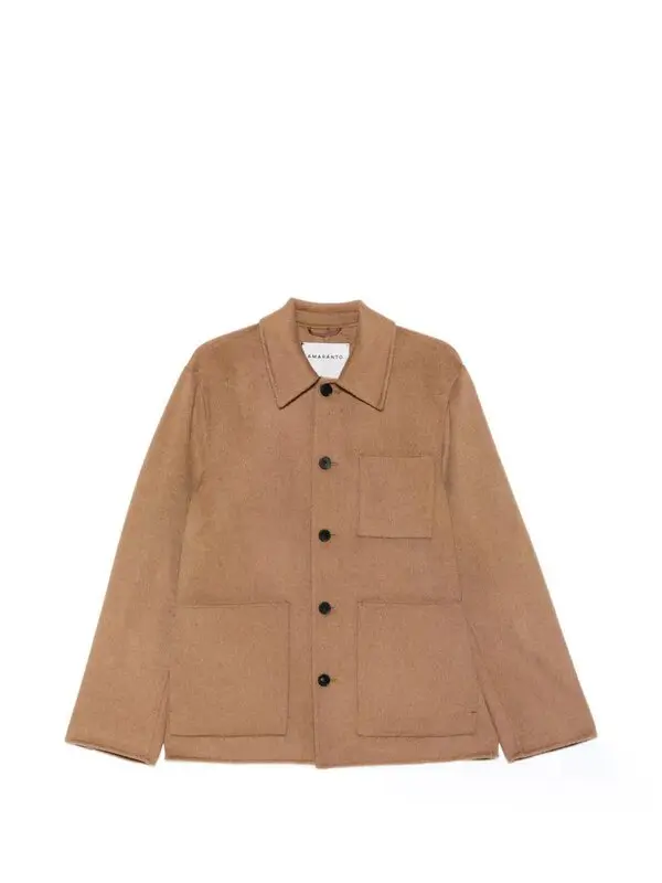 AMARANTO Button-up Patch-pocket Jacket