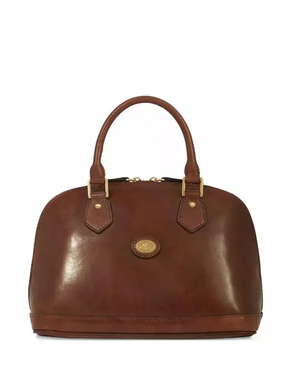 THE BRIDGE Leather Zip-top Tote Bag - Brown