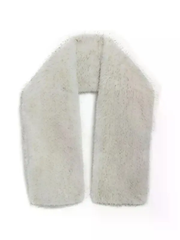 Apparis Dame Tipped Faux-fur Shawl - Neutrals