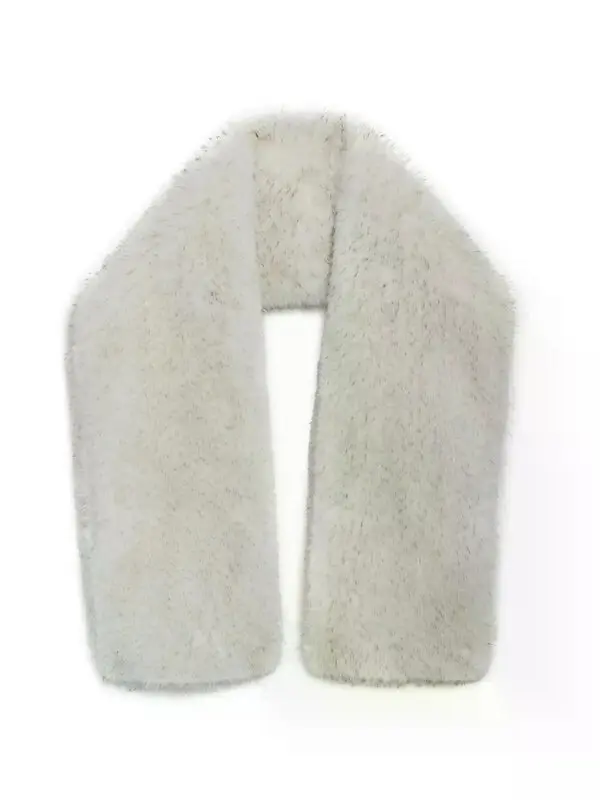Apparis Dame Tipped Faux-fur Shawl - Neutrals