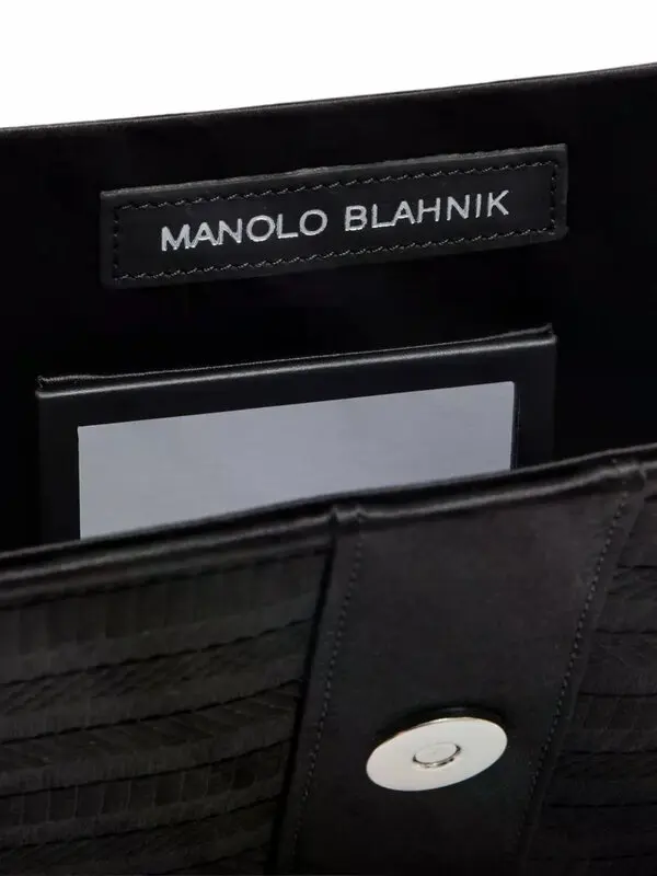 Manolo Blahnik Capri Crystal-buckle Clutch Bag