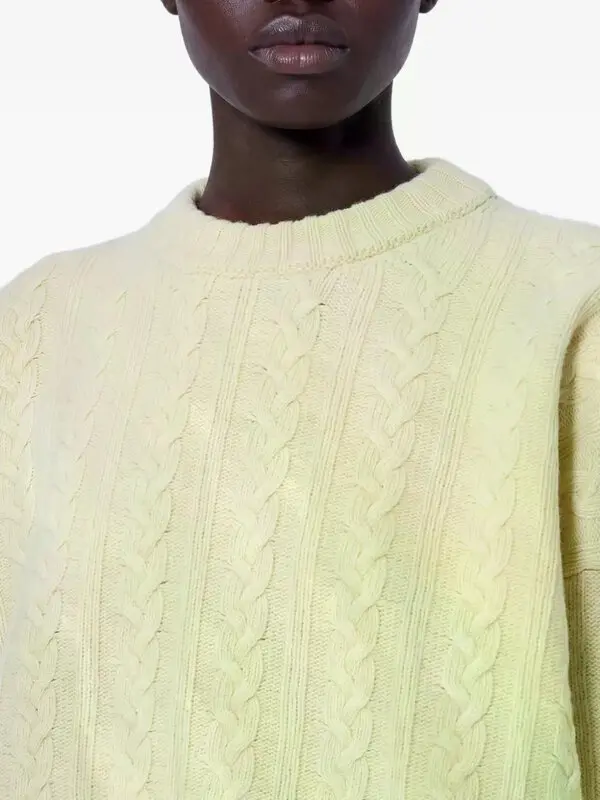 RÓHE Cable-knit Crew-neck Sweater