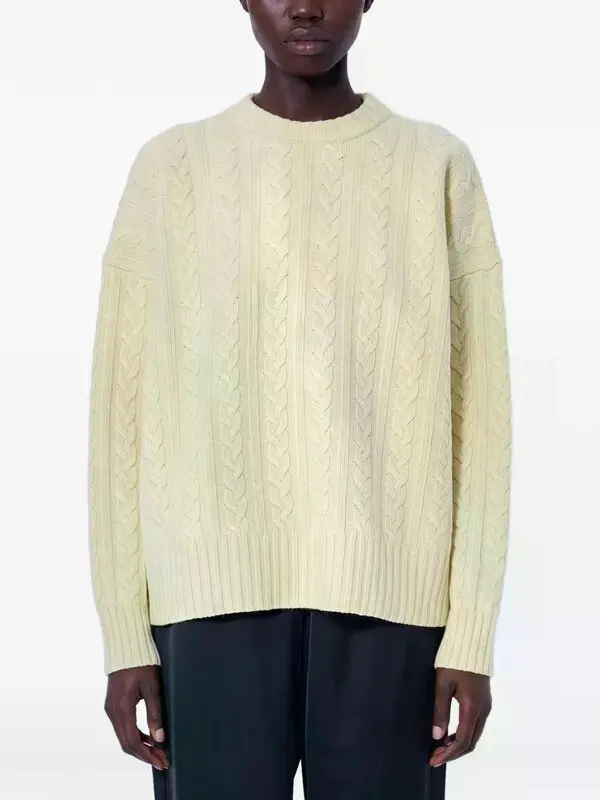 RÓHE Cable-knit Crew-neck Sweater - Neutrals